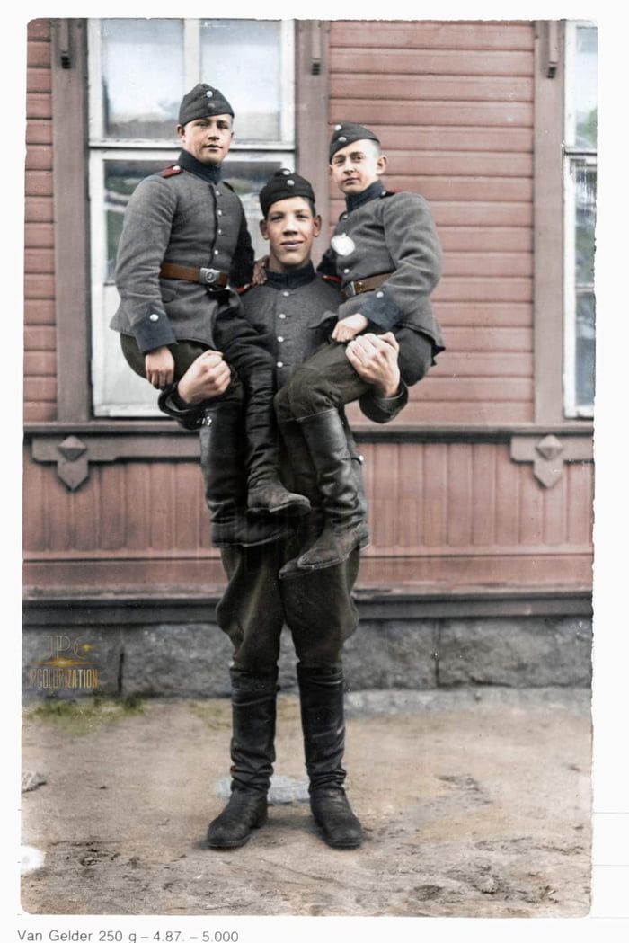 World's tallest soldier, Väinö Myllyrinne, 247 cm (8' 1") tall, 1909 ...