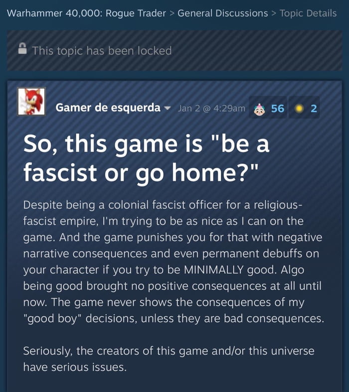 The grim dark ain’t for nice guys - 9GAG