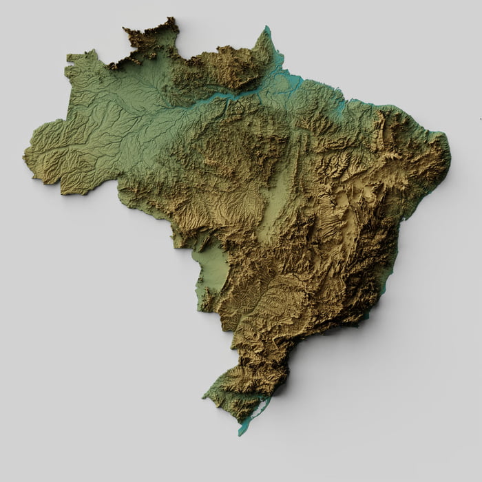 Topography of Brazil - 9GAG