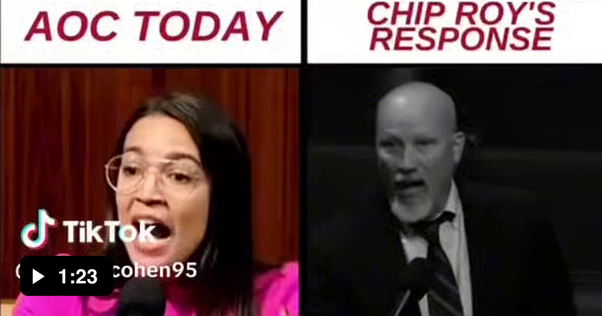 AOC today, Chip Roy's response - 9GAG