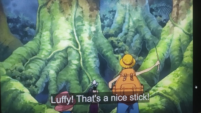 Are we done with sticks because Luffy got a nice one - 9GAG