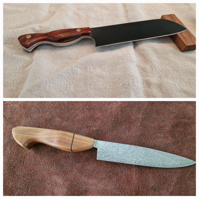 The first 2 knives I made in my new small Workshop - 9GAG