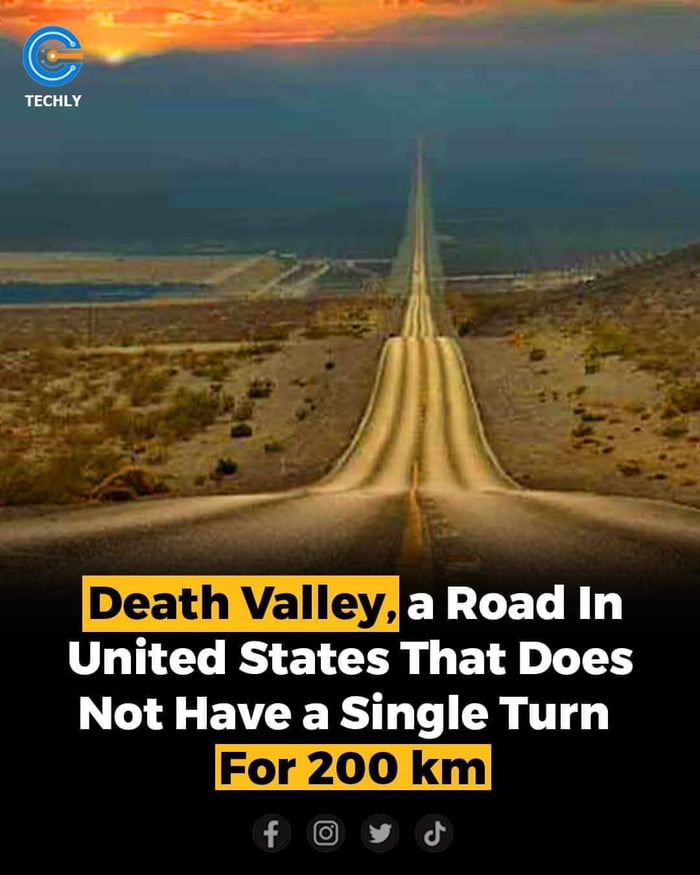 A road without a turn for 200 Km . - 9GAG