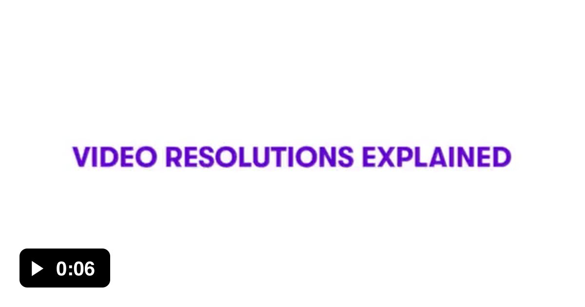 Video Resolutions Explained - 9GAG