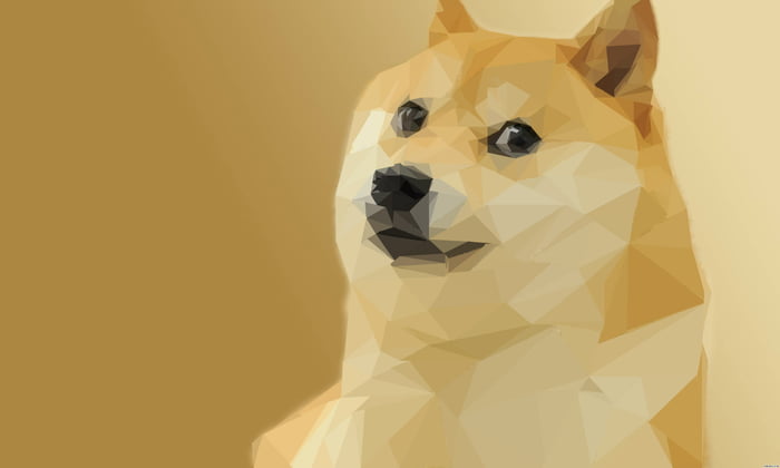 Low Poly Doge that I made with photoshop - 9GAG