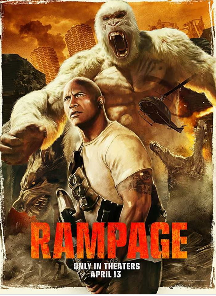 In the film Rampage, Dwayne Johnson communicates with George the ...