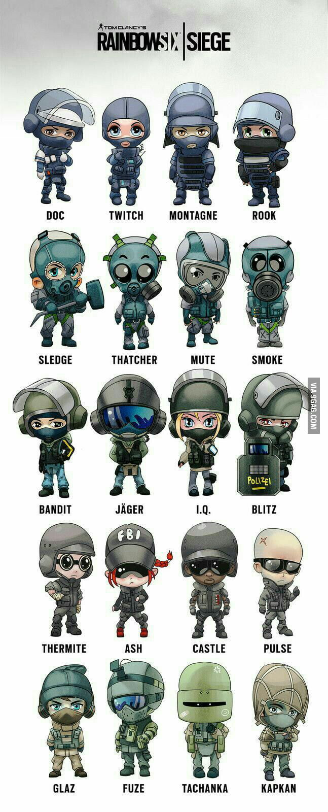 Rainbow Six Siege mini figures - 9GAG