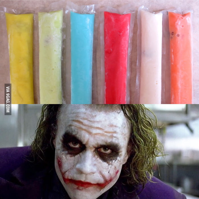 How it feels when the corners slice your mouth. The joker obviously ...