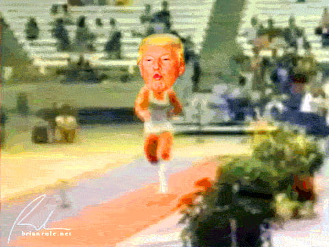 Googled Trump in the Olympics Gif. Wasn't disappointed. - 9GAG