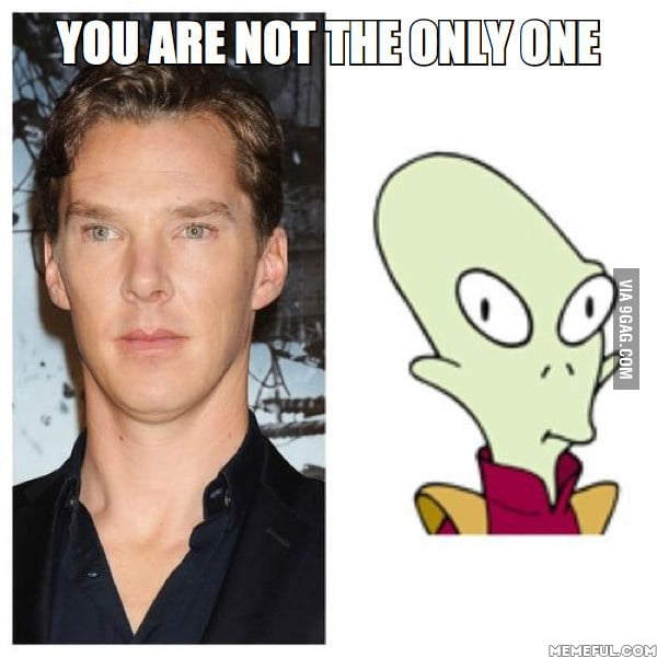 To the guy who thought Benedict Cumberbatch looked like an alien - 9GAG
