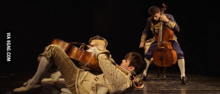 2cellos-thunderstruck. EPIC video. - 9GAG