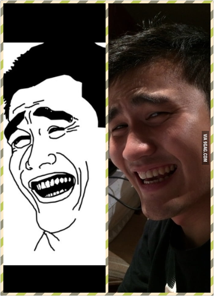 My friend V.S. Yao Ming's troll face everyone .... - 9GAG
