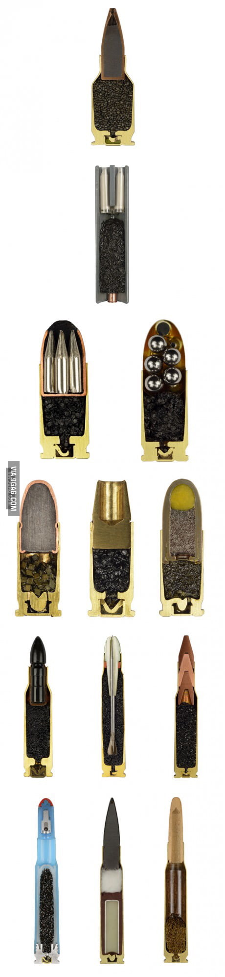 Bullets cut in half - 9GAG
