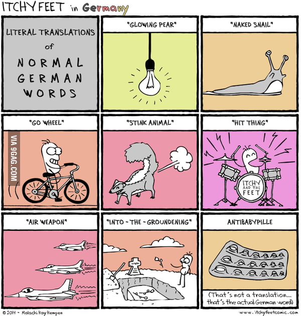 Literal translations of normal german words - 9GAG