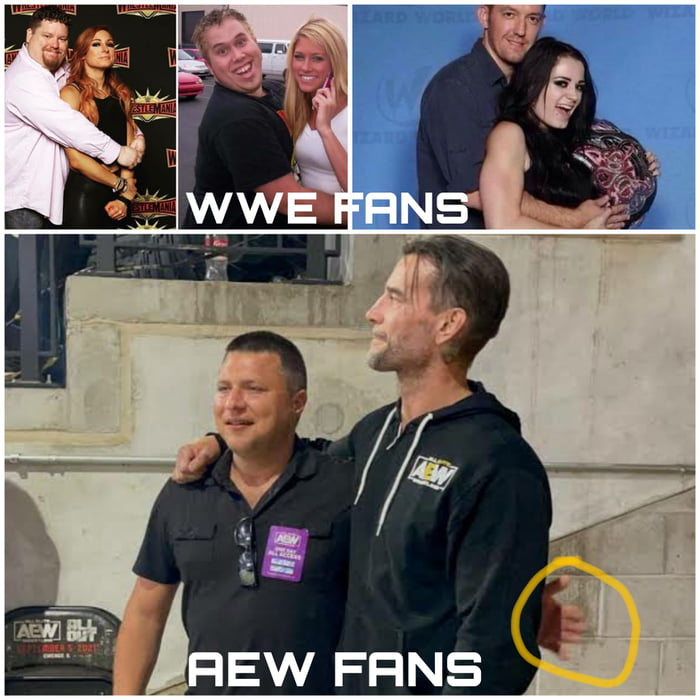 #WWE fans vs #AEW fans - 9GAG