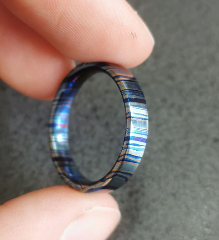 New timascus pattern. This time I made a ring for myself to test new ...