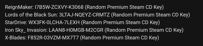 Here's some more random game keys - 9GAG