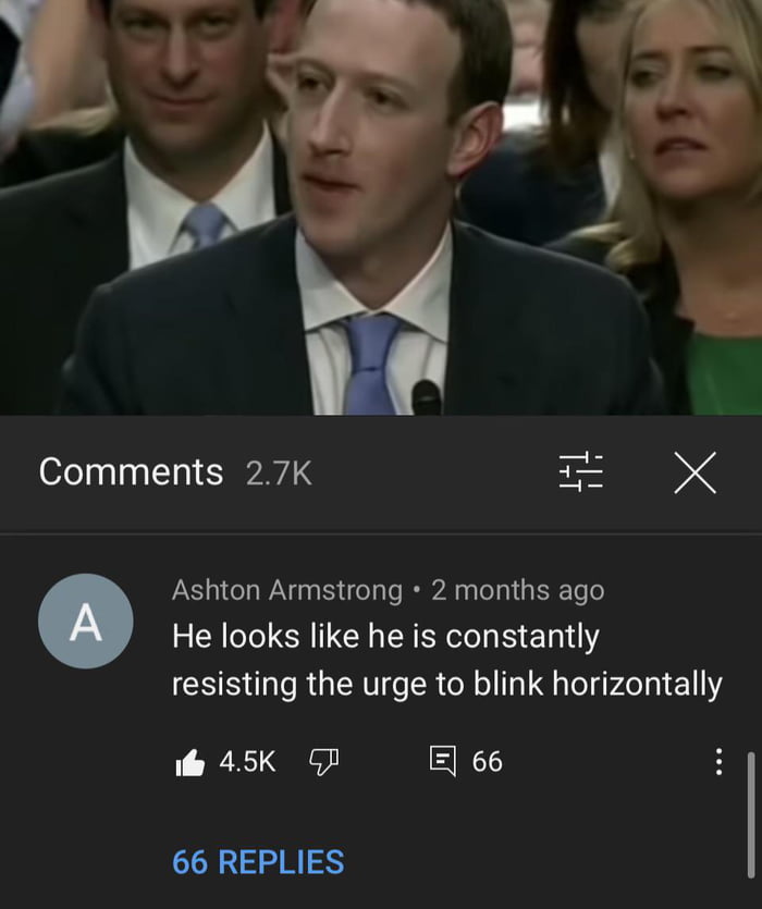 Zucc blinking horizontally - 9GAG