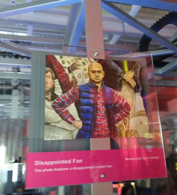 Sarim Akhtar- the disappointed fan on display at the world's first meme ...
