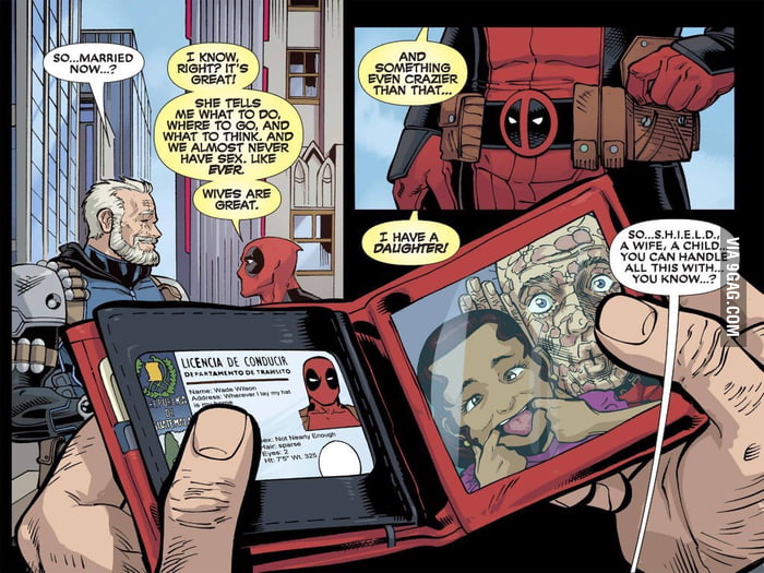 Deadpool's driver license is from Guatemala! - 9GAG