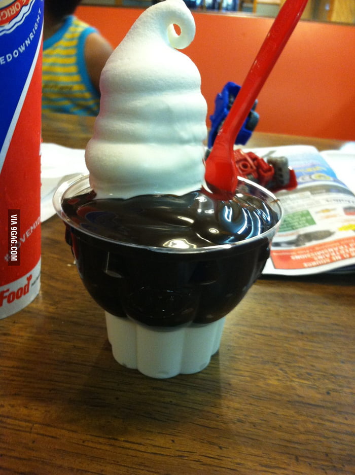 I asked for extra hot fudge, wasn't disappointed - 9GAG