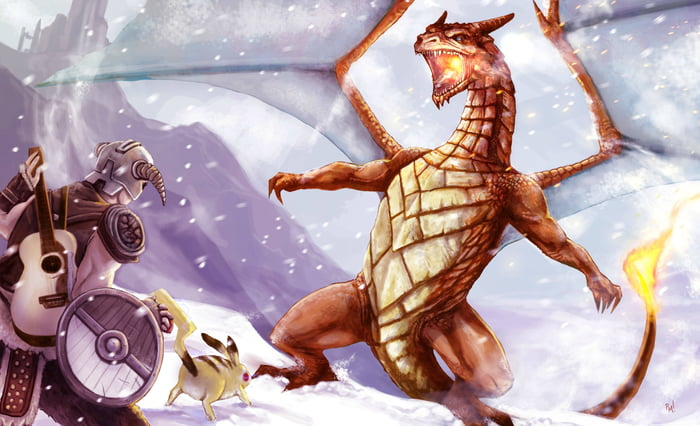 Skyrim, Pokemon crossover by Pandamusk - 9GAG