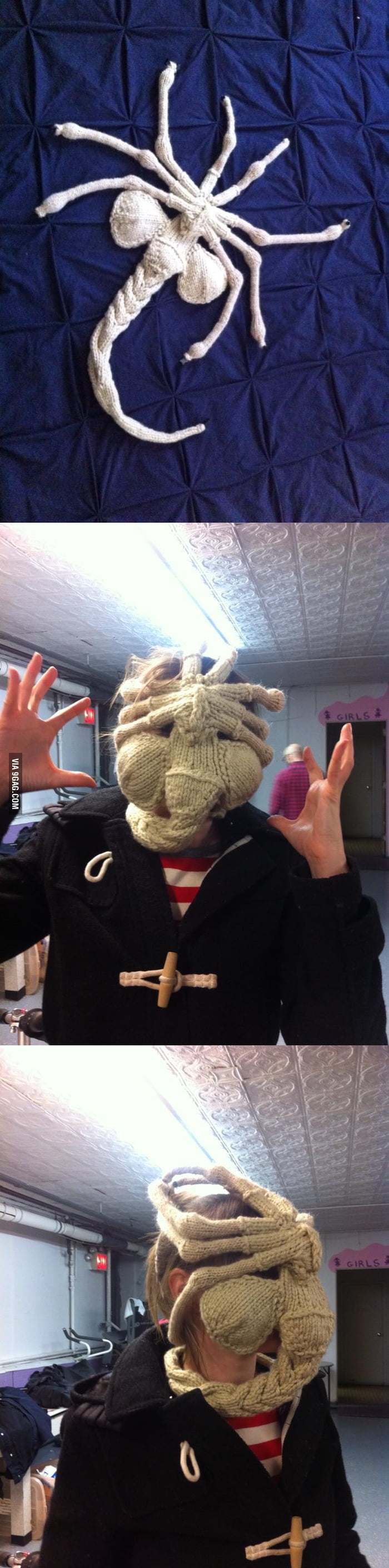 I knit an Alien facehugger. It's an abomination. - 9GAG