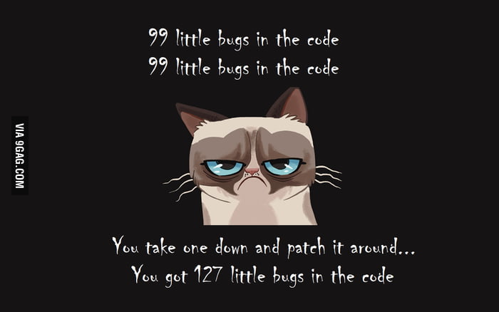 99 little bugs in the code... - 9GAG