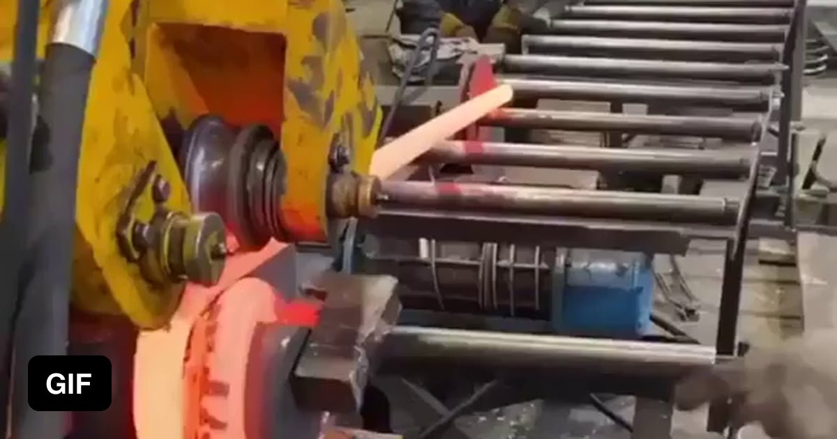 Spring manufacturing hot coiling process. - 9GAG