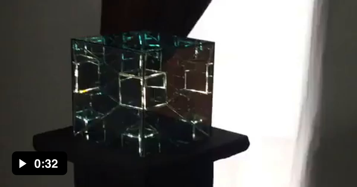 This “Tesseract” sculpture is a 4th dimension infinity mirror - 9GAG
