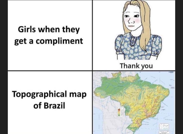 Topographical map of Brazil - 9GAG