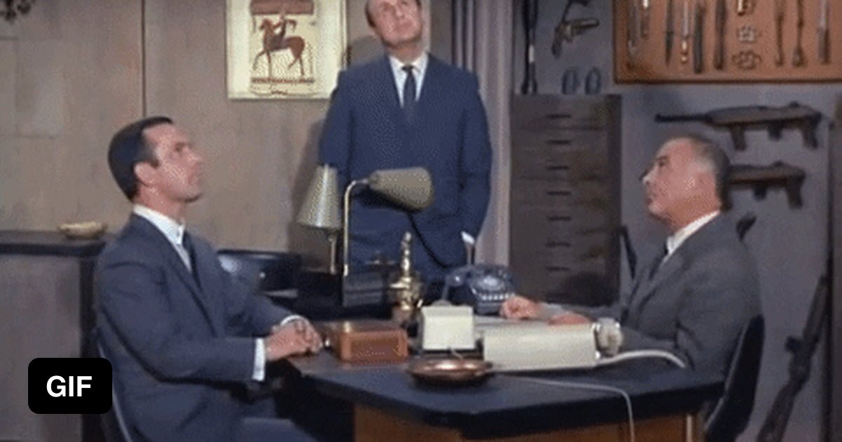 Maxwell Smart and Chief (1968) using the Cone Of Silence. - 9GAG
