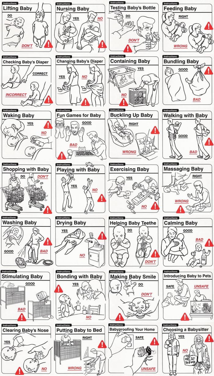 Baby instruction pamphlet - 9GAG