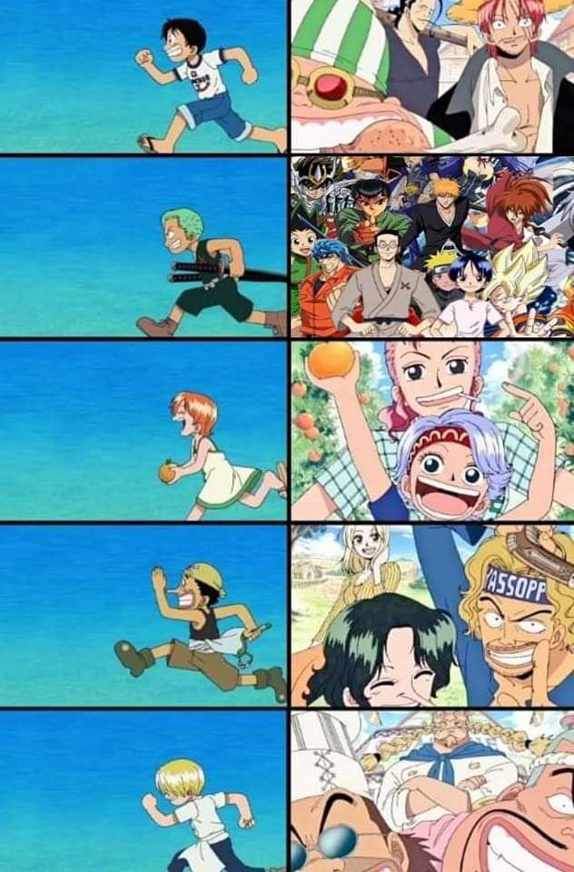 Luffy- Dadan and the people from the pub! - 9GAG