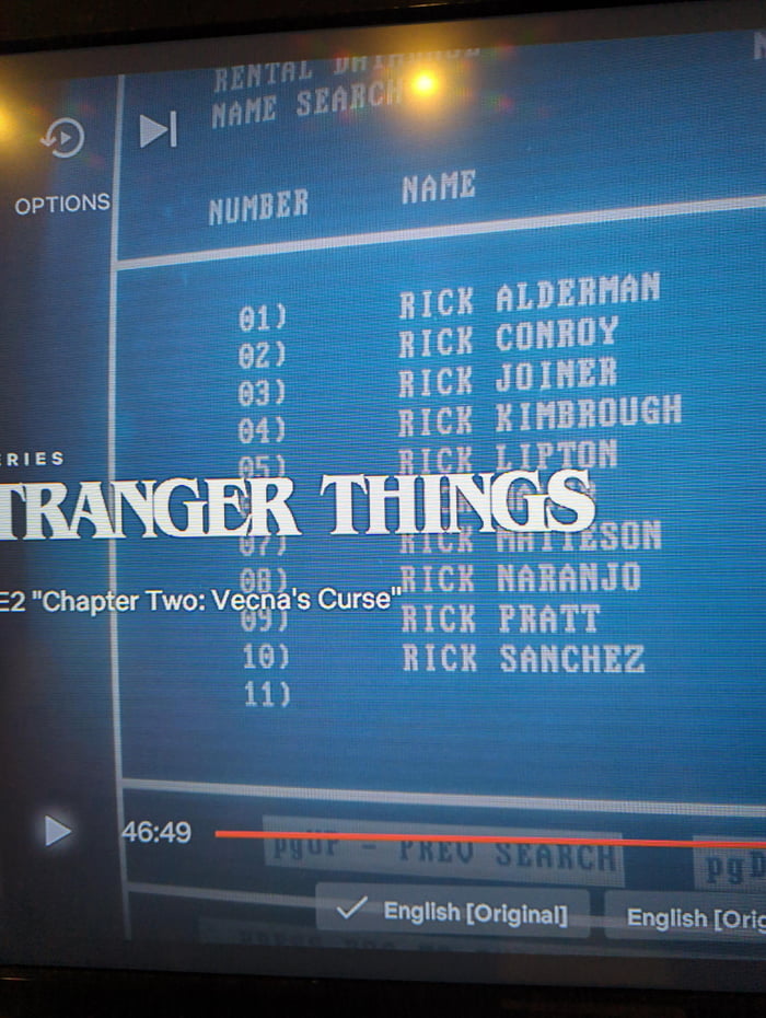 Rick made a cameo in Stranger Things - 9GAG