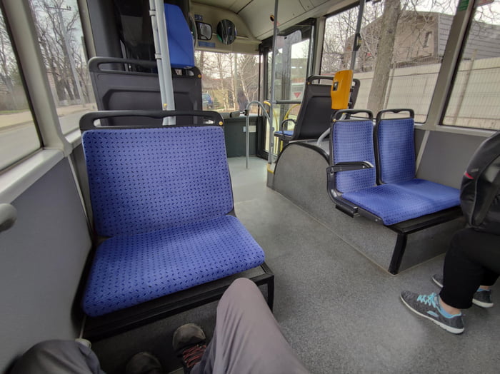 Why does this bus have a single massive seat that can't fully ...