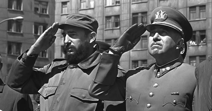The meeting of two enemies (Castro and Pinochet) in Santiago, Chile ...