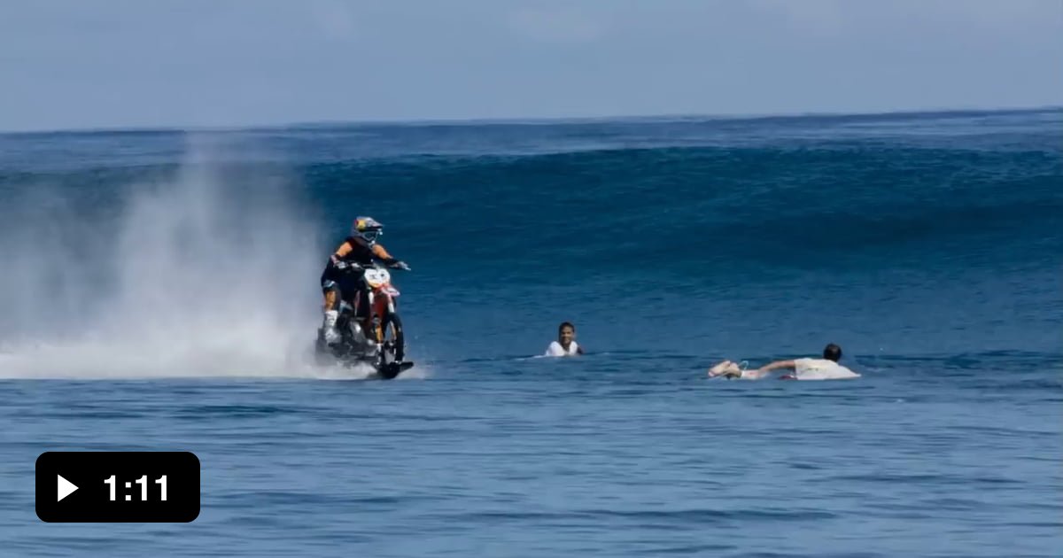 Robbie Maddison riding the powerful and iconic waves of Tahiti on a ...