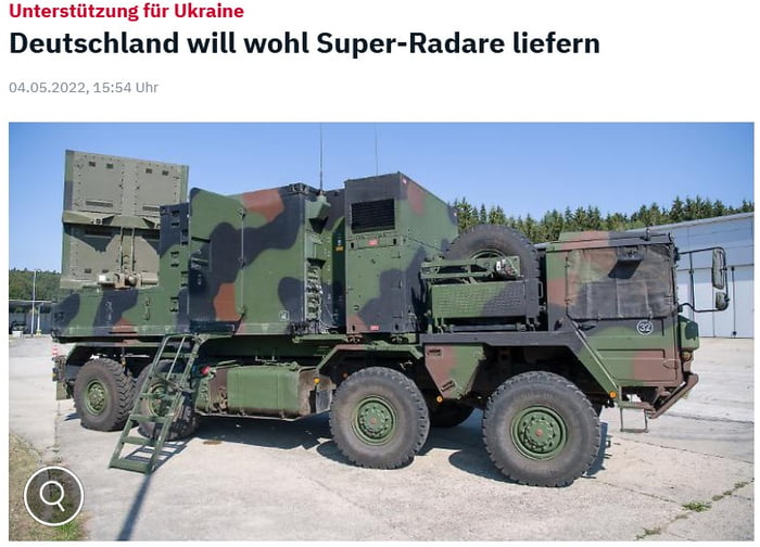 Germany is planing to send 2 different high power radar systems. One to ...