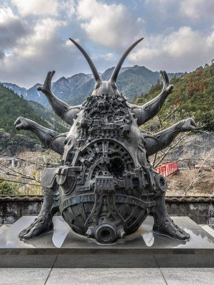 A giant cockroach statue was built at Rinsenji Temple, Niigata, Japan ...