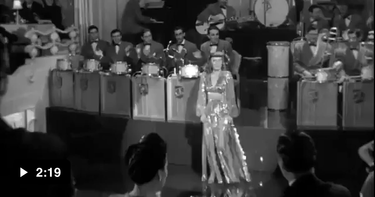 Barbara Stanwyck performing "Drum Boogie" in BALL OF FIRE (1941) dir ...