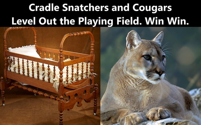The cradle snatching men date younger women. The cougar dates younger ...