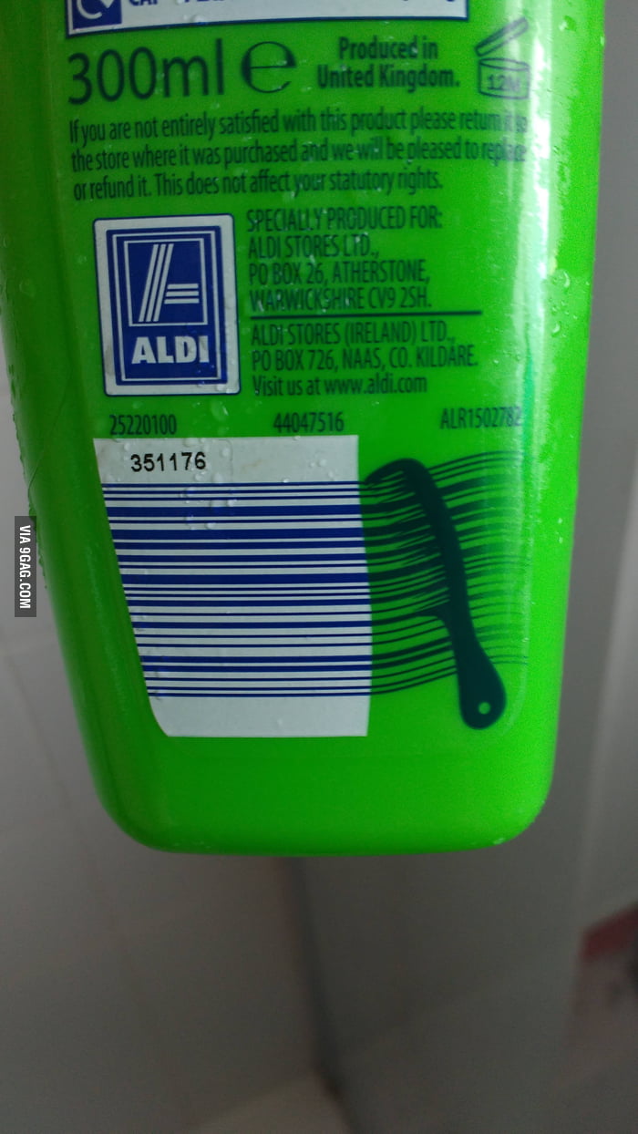 The bar code on this shampoo bottle is interesting - 9GAG