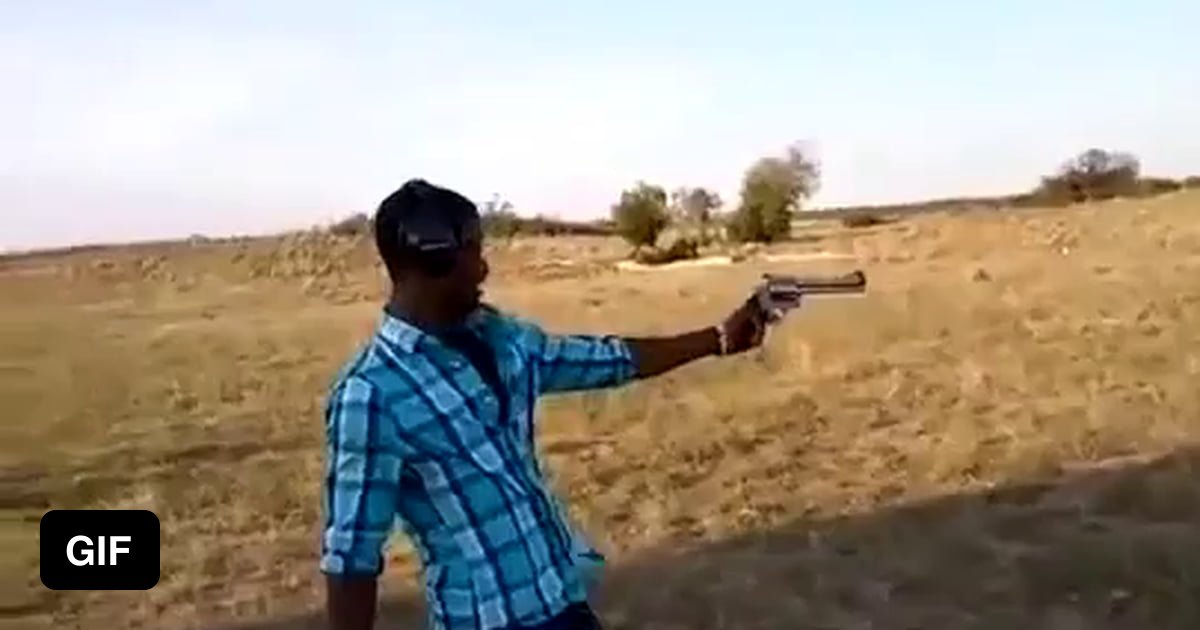 I'll just hold this powerful gun with one hand - 9GAG
