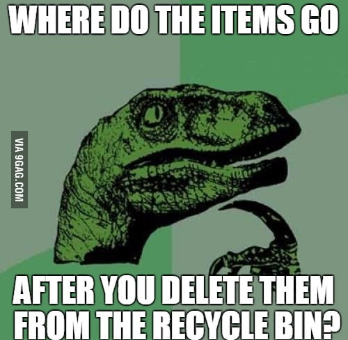It can't go back in the recycling bin so... - 9GAG