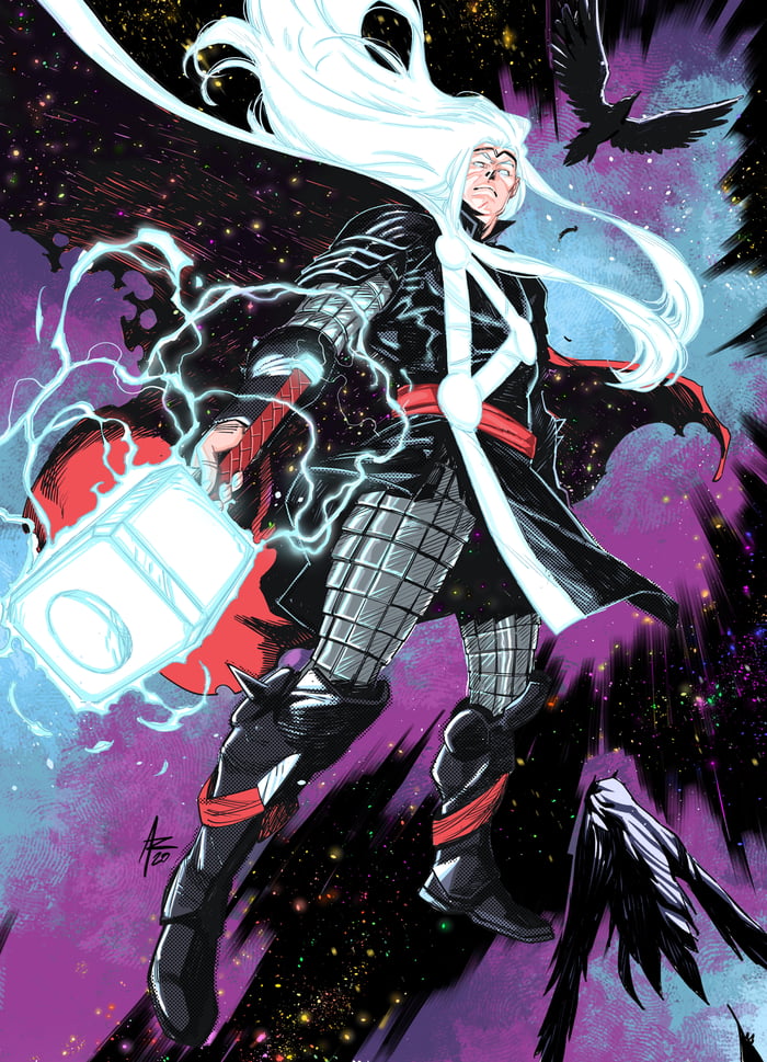 Digital drawing of Thor (from the recent comic book run) by André Risso ...