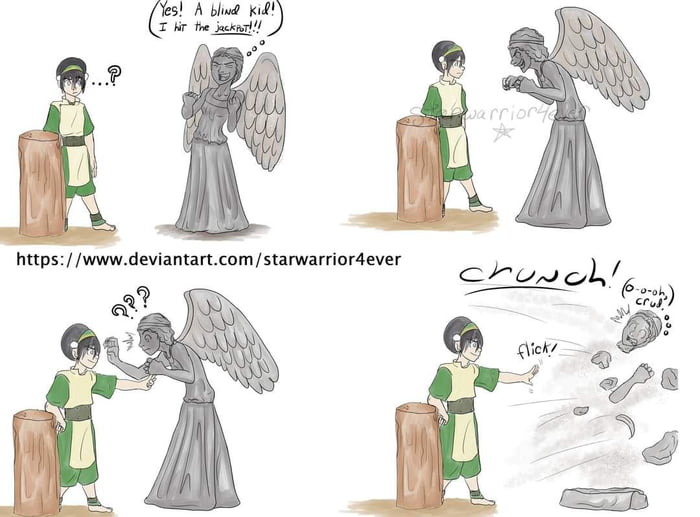 Toph vs weeping angels - 9GAG