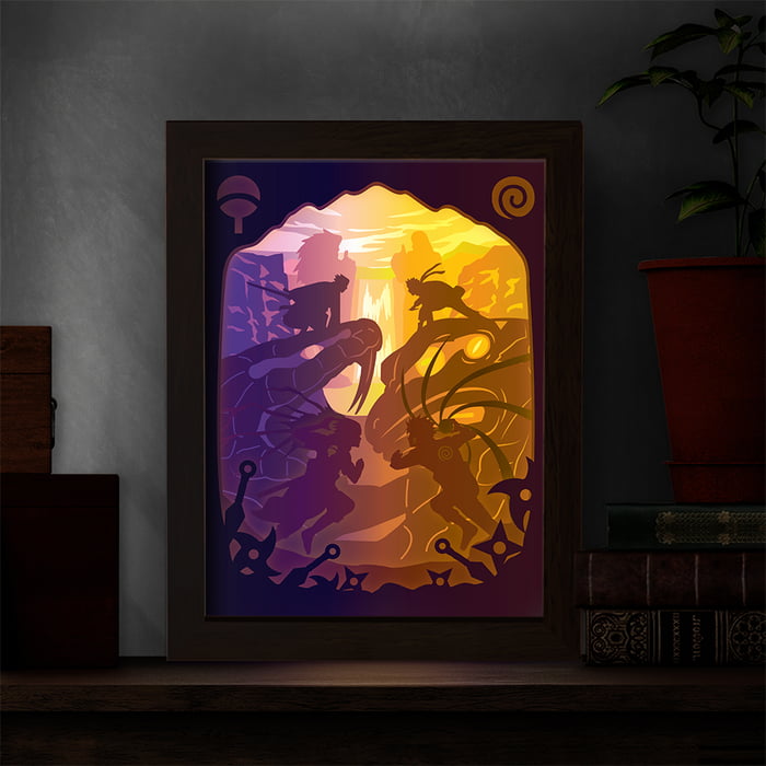Naruto paper cut light box! - 9GAG