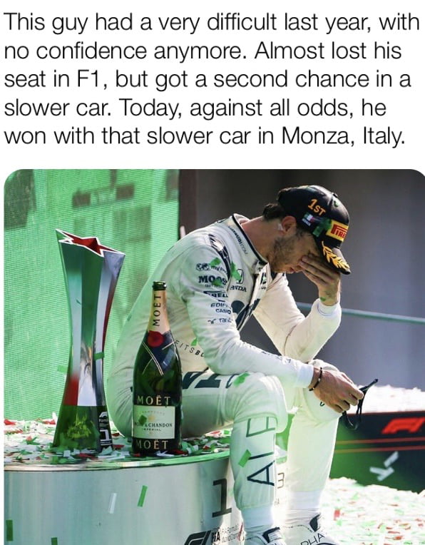 Pierre Gasly, he chased his dream no matter what - 9GAG