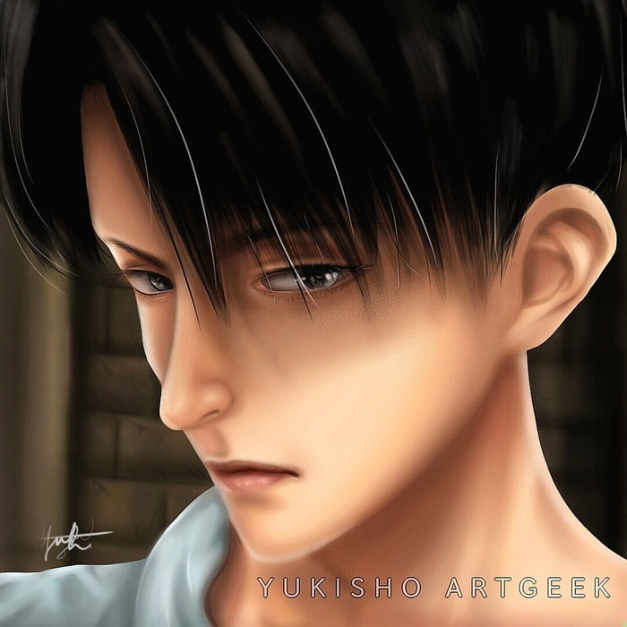 YES, NAILED IT! LEVI ACKERMAN Realistic Digital Paint Sauce: Attack On ...